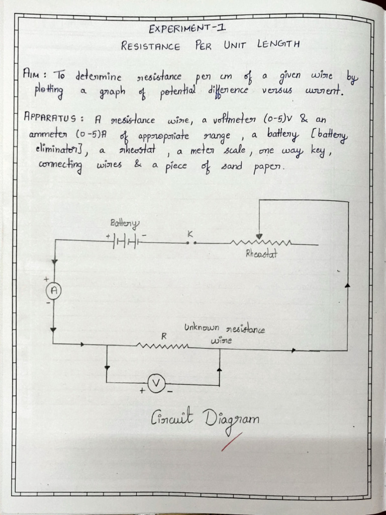 Resistance Per Unit Length Exp | PDF