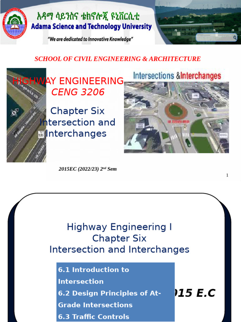 Chapter 6 Intersection and Interchanges | PDF | Interchange (Road ...