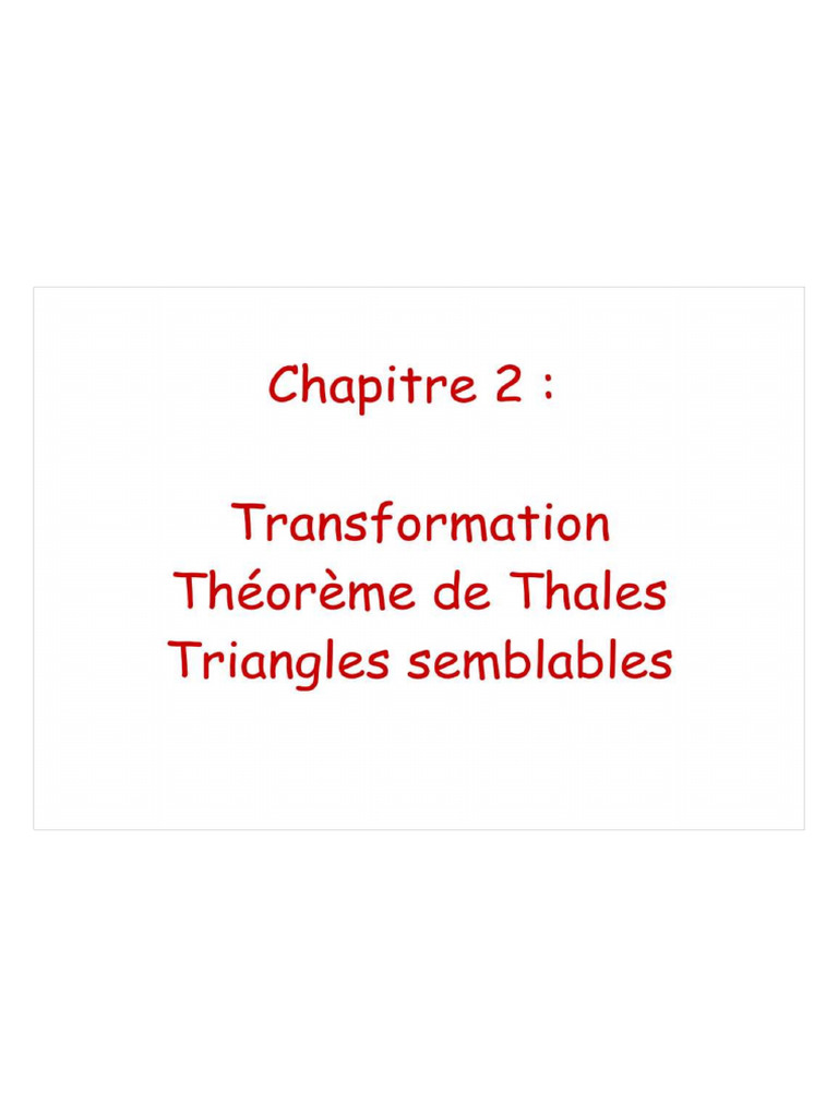 Chap 2 Transformations | PDF