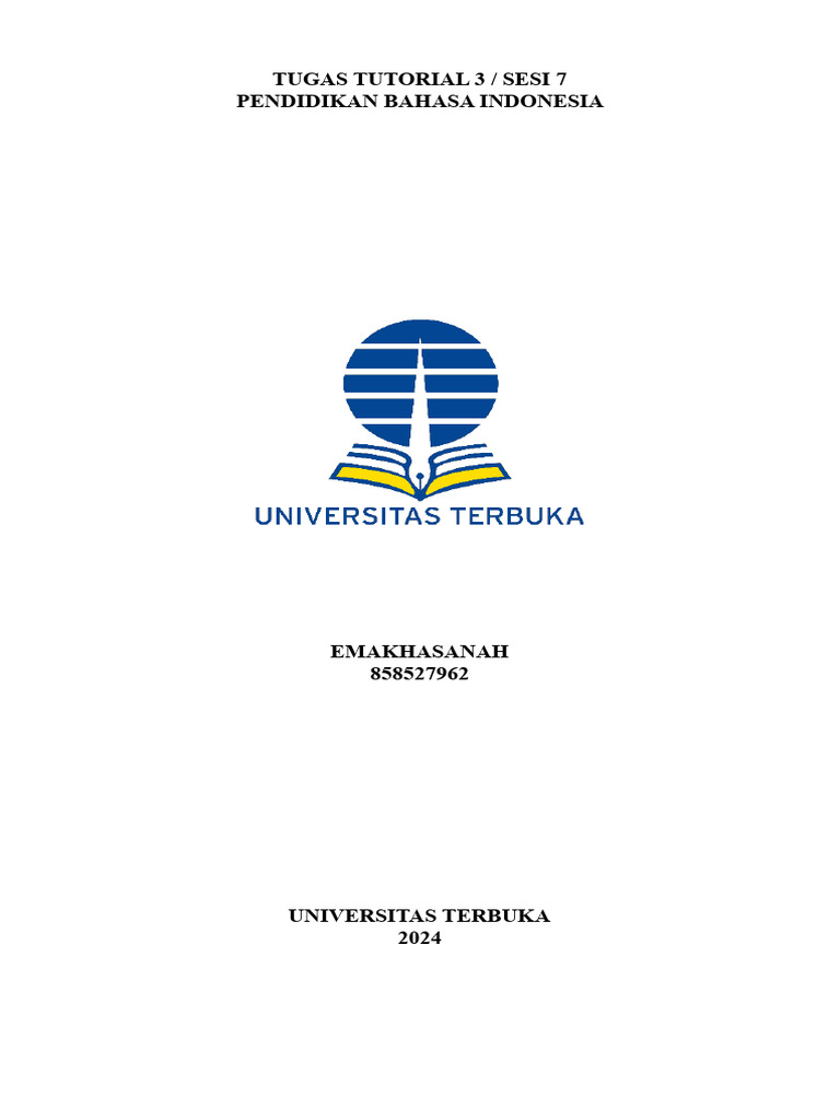 Tugas 3 Sesi 7 Pend. BHS Indonesia (Ema Khasanah) | PDF