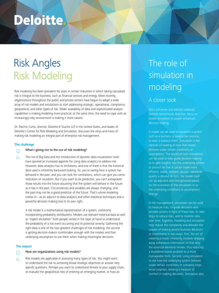 gx_grc_Deloitte Risk Angles-Risk modeling | PDF | Risk | Simulation