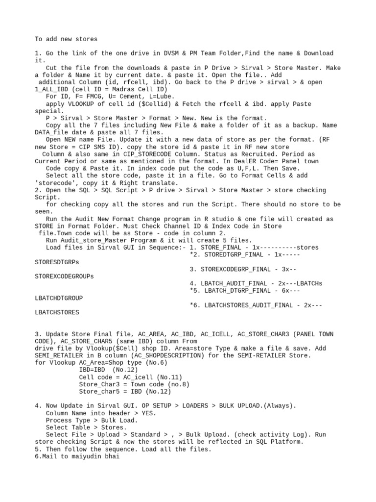 Stores Parameter Load | PDF | Computer File | Software Engineering