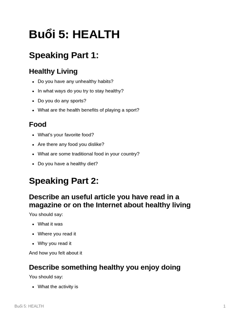 Healthy Living: Tips and Discussions | PDF