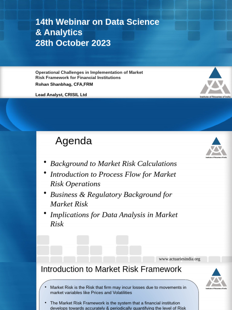 Operational Challenges in Implementation of Market Risk Framework For ...