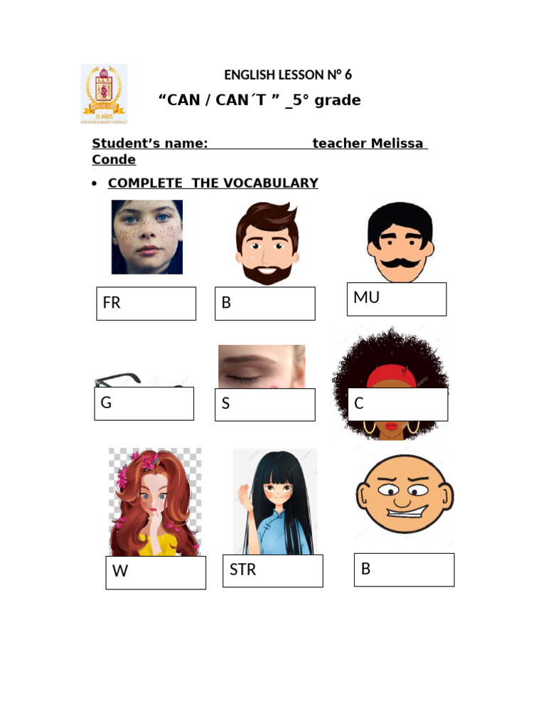 English 5 Grade - Physical Characteristics | PDF