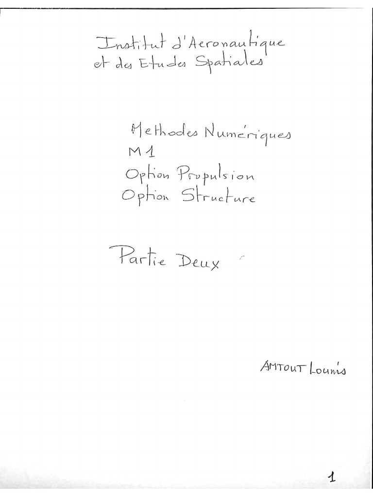 Methodes Numeriques Partie 2 | PDF