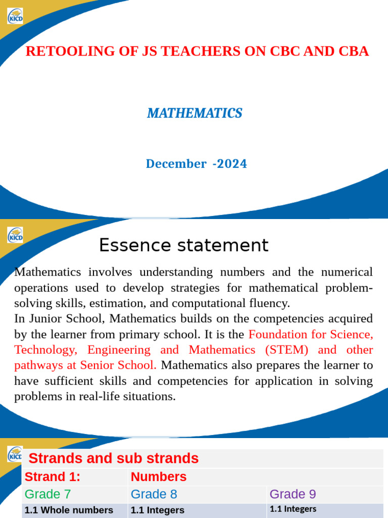 JS Mathematics Curriculum Retooling Guide | PDF | Area | Mathematics