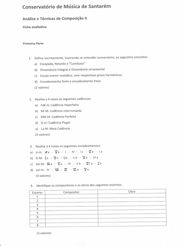 Ficha Avaliativa Para Correção Pdf