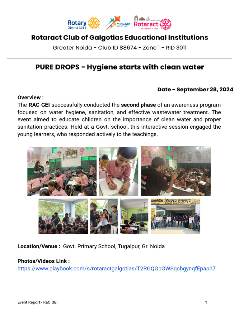 Pure Drops | PDF | Sanitation | Behavior Modification