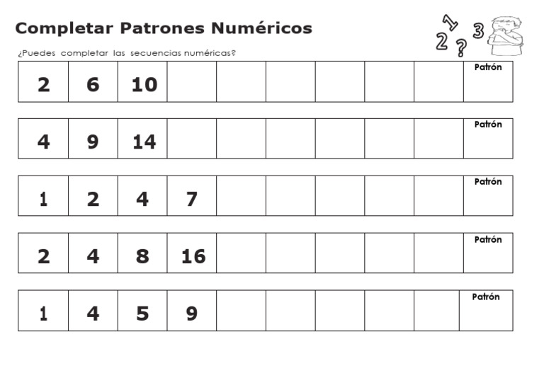 patrones numericos 1 | PDF