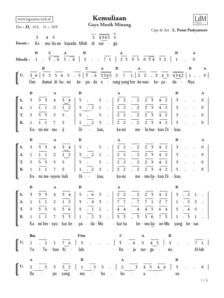 Gaya Musik Minang: Kemuliaan Allah | PDF