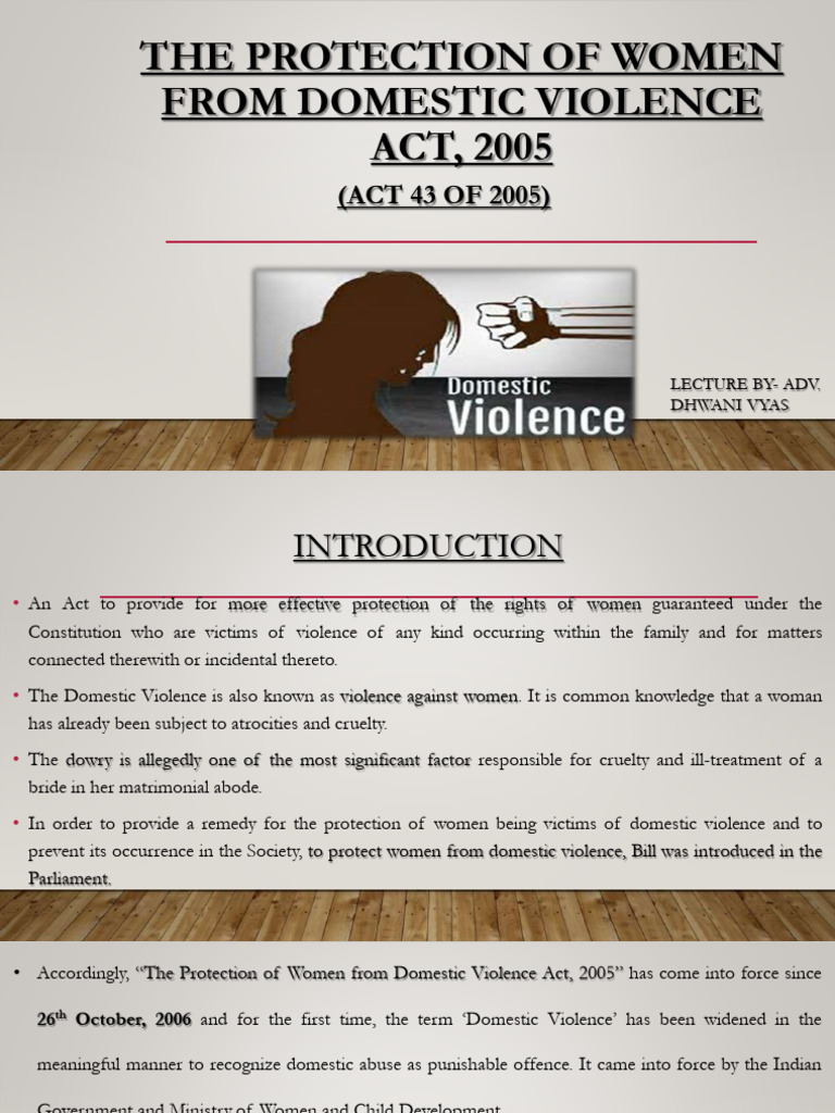 1 Introductory Lecture Domestic Violence | PDF | Domestic Violence | Violence