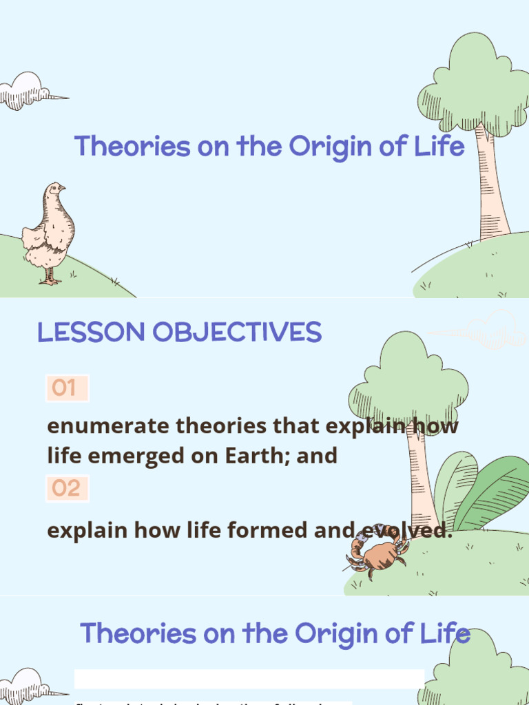 Q2-UNIT-1-Theories-on-the-Origin-of-lIFE | PDF | Life | Biology