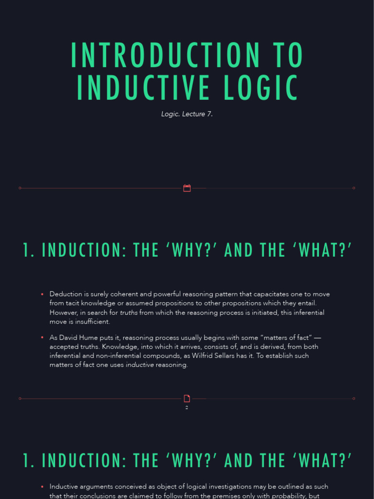 Lecture 7 Inductive Logic Pdf Inductive Reasoning Argument