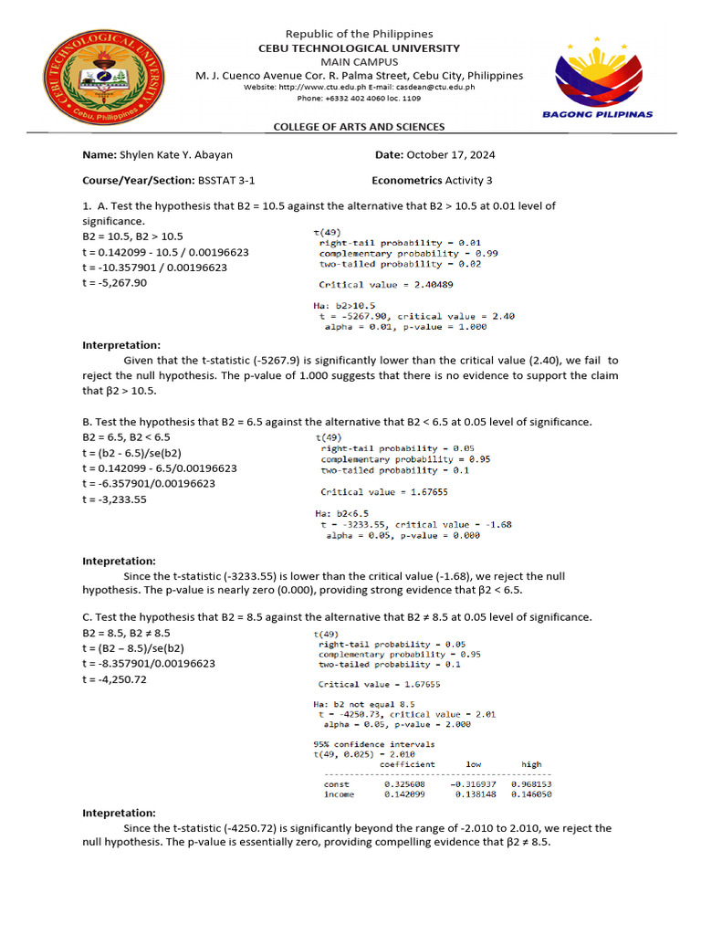 Activity-3Abayan | PDF | P Value | Statistical Theory
