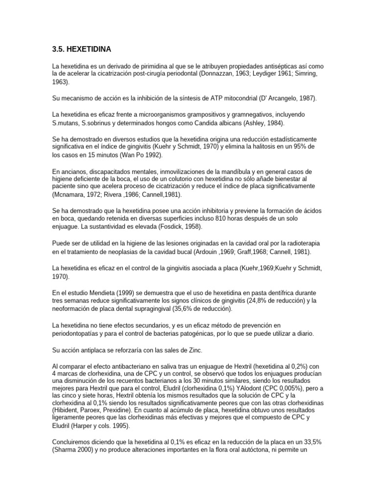 3.5. Hexetidina | PDF | Las bacterias | Especialidades Medicas