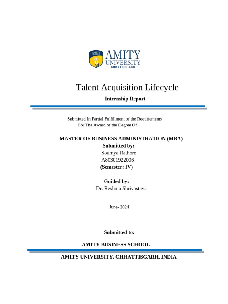 Talent Acquisition Lifecycle | PDF | Recruitment | Human Resource ...