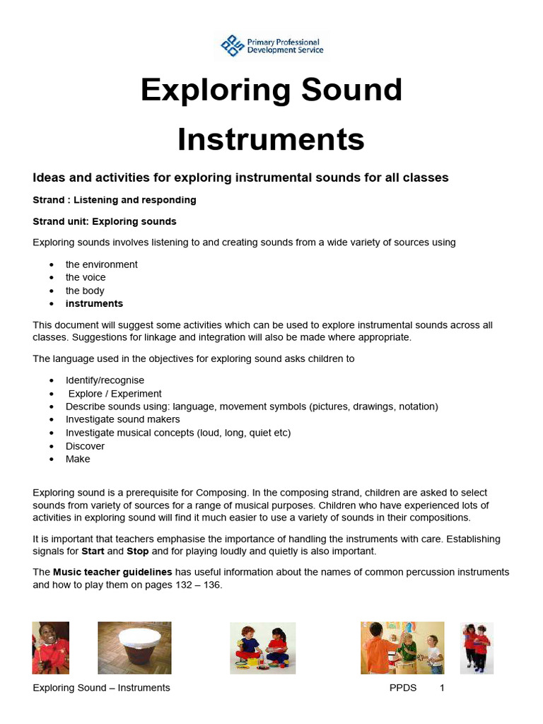 Exploring Sound Instruments | PDF | Musical Instruments | String ...