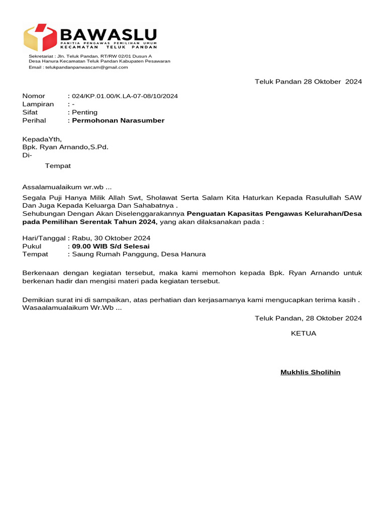 Permohonan Narsum | PDF