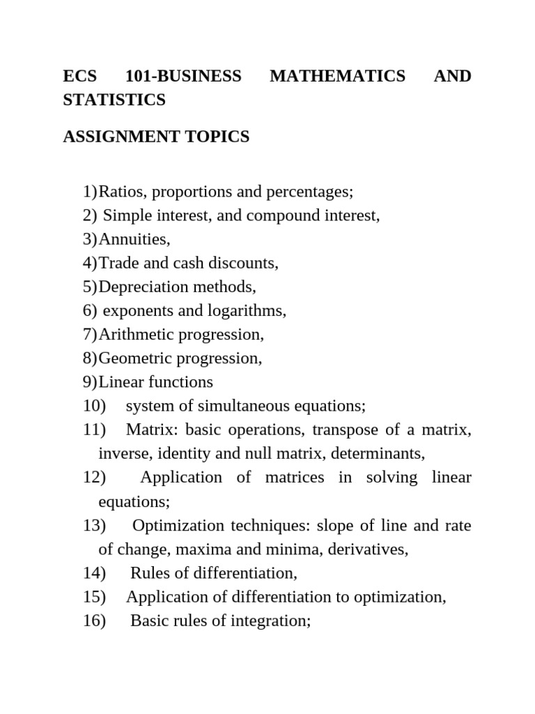 Ecs 101 Tentative Presentation | PDF