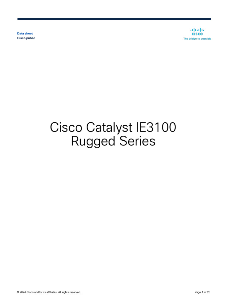 Cisco Catalyst Ie3100 Rugged Series Datasheet Pdf I Pv6 Internet Standards