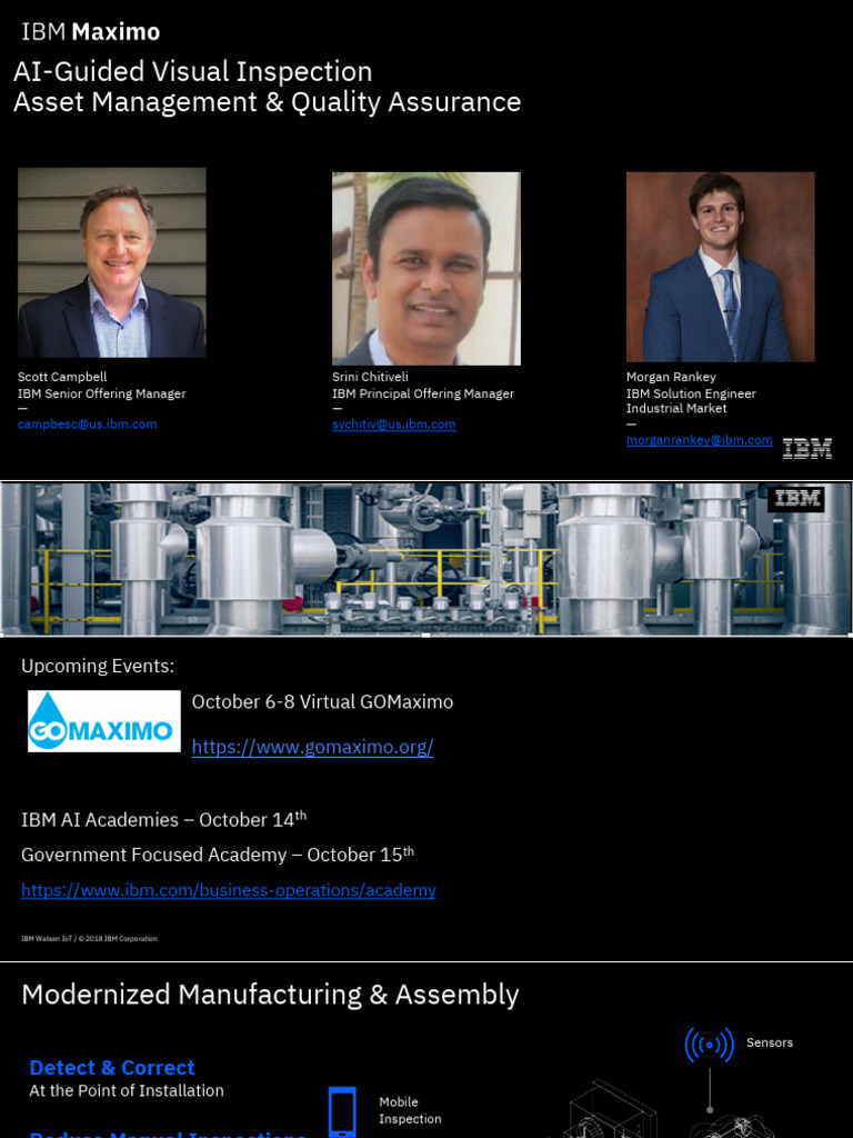 Maximo Visual Inspection Maximo Wed Webinar | PDF | Artificial ...