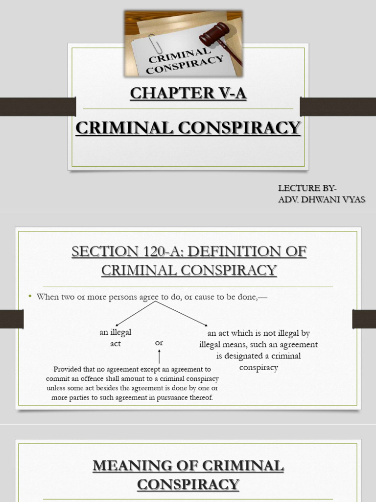 5 A CHAPTER 5A CRIMINAL CONSPIRACY | PDF | Aiding And Abetting | Deviance (Sociology)