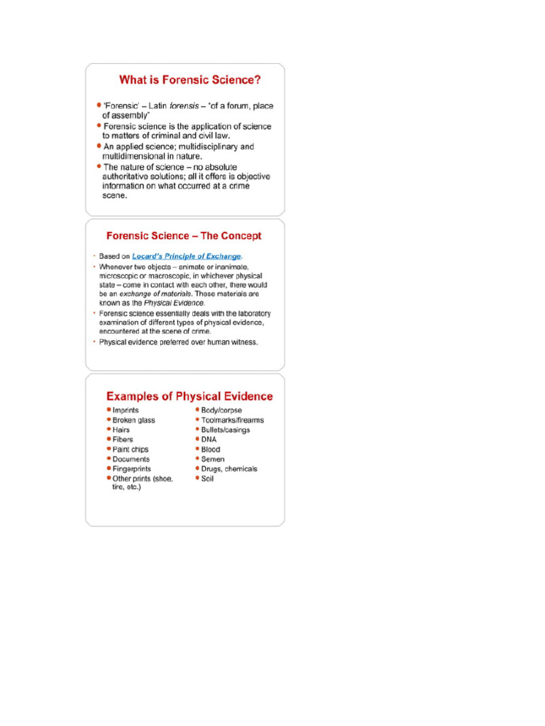 basic forensic science | PDF