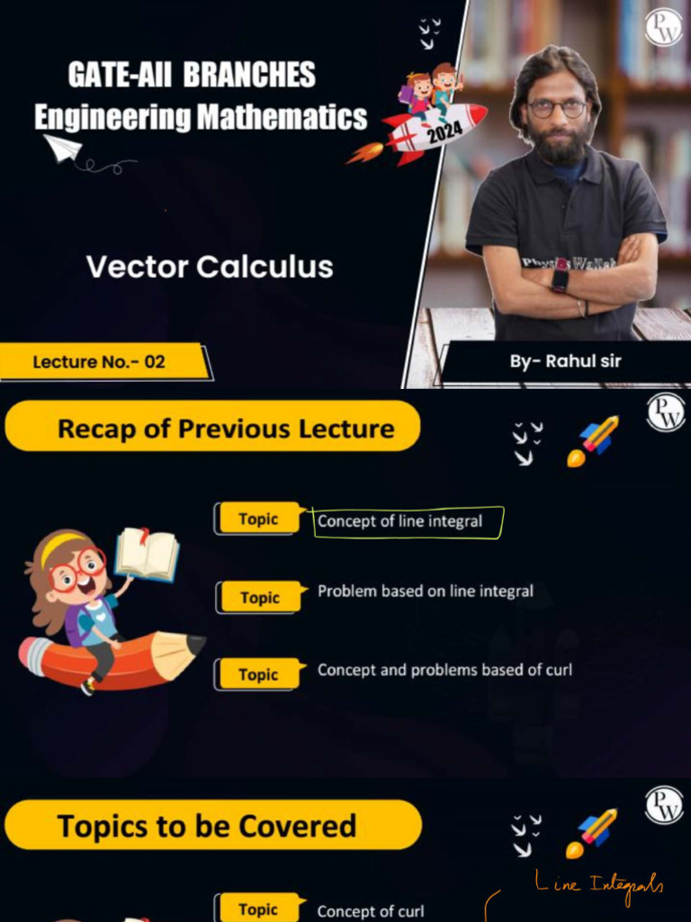 Vector Calculus 02 - Class Notes (By Rahul Joshi Sir) | PDF