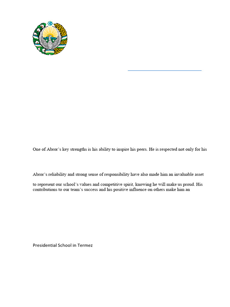 Recommendation Letter (PE) | PDF | Social Psychology