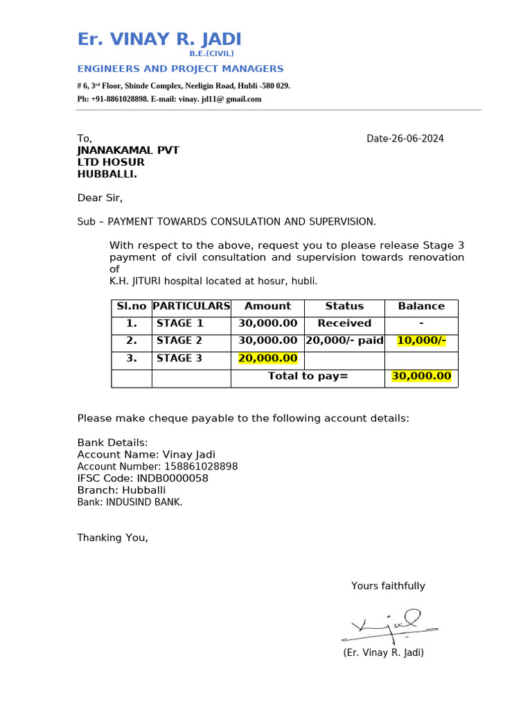 Stage 3 Payment Request for Supervision | PDF