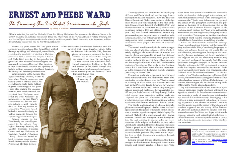 Ernest and Phebe Ward The Pioneering Fre | PDF | Christian Mission ...