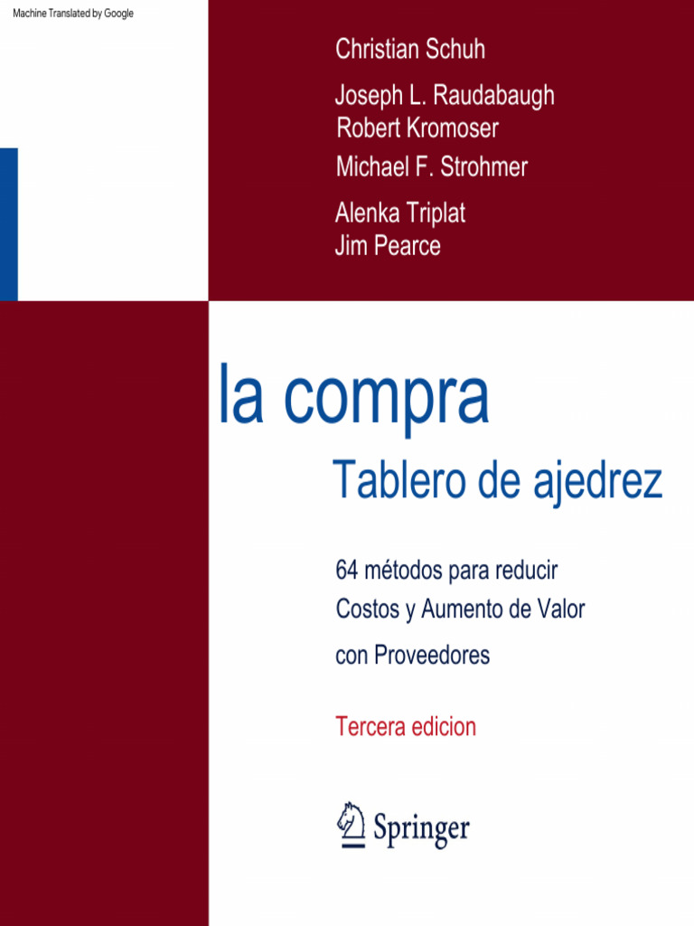 (ES) The Purchasing Chessboard - 64 Methods To Reduce Costs and ...