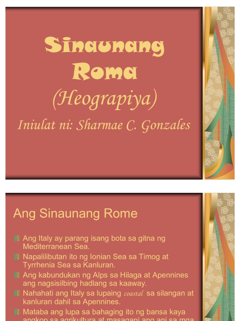 Sinaunang Rome 1231047055668100 2 | PDF