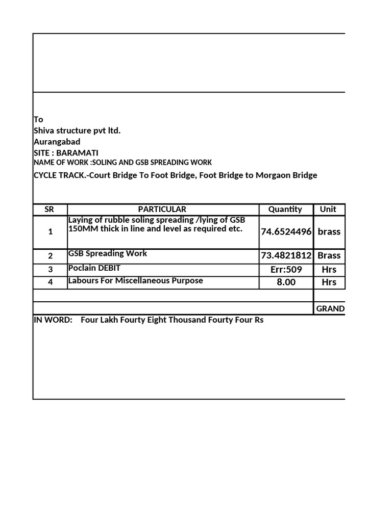 Prajwal Stone Work | PDF
