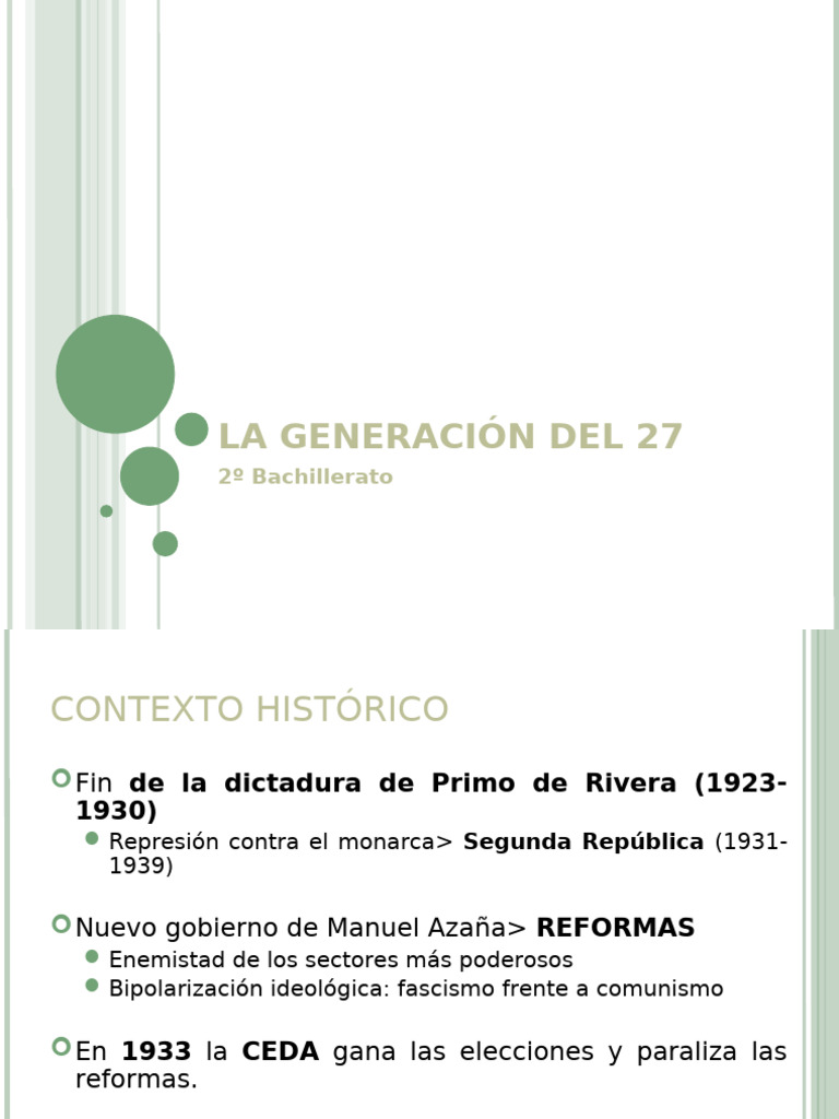 La Generacion Del 27 | PDF