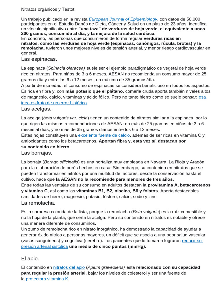 Nitratos Orgánicos y Testot. | PDF | Testosterona | Nitrato
