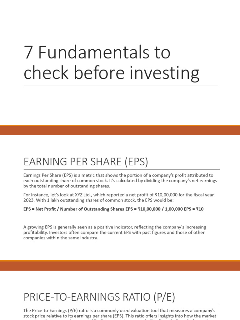 Fundamentals Analysis of Investing 1727453415 | PDF | Price–Earnings ...