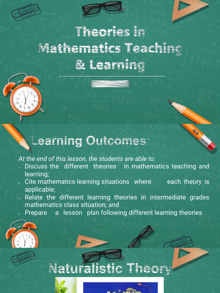 Theories in Mathematics Teaching & Learning | PDF | Constructivism ...