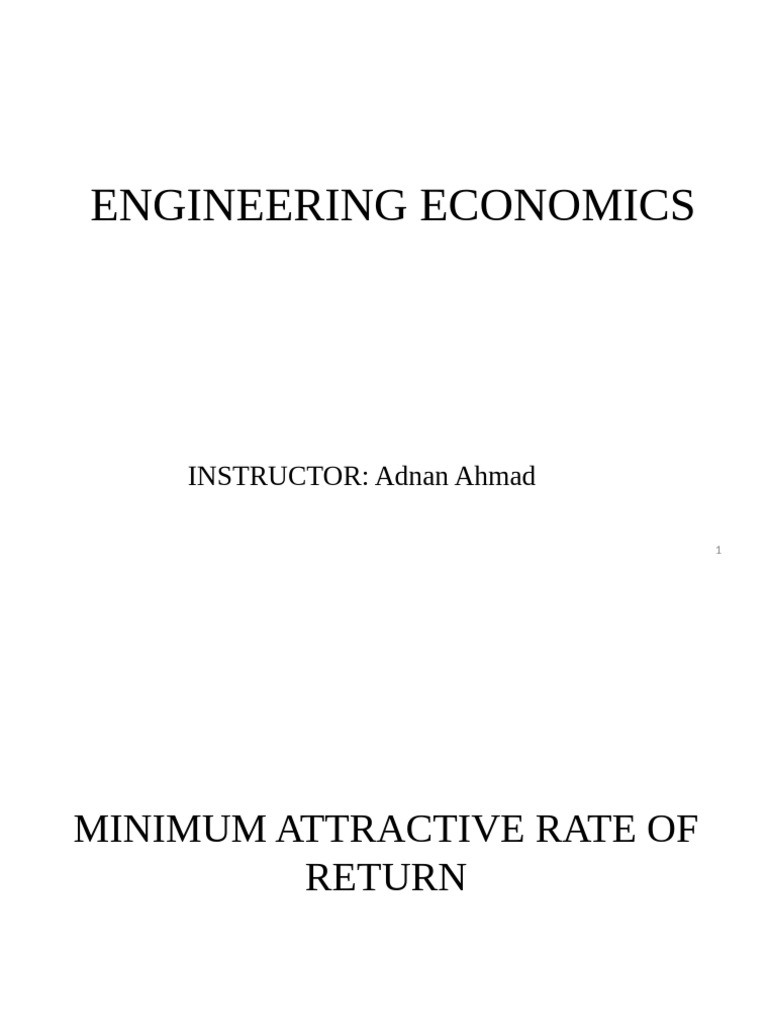 Minimum Acceptable Rate of Return | PDF | Cost Of Capital | Debt