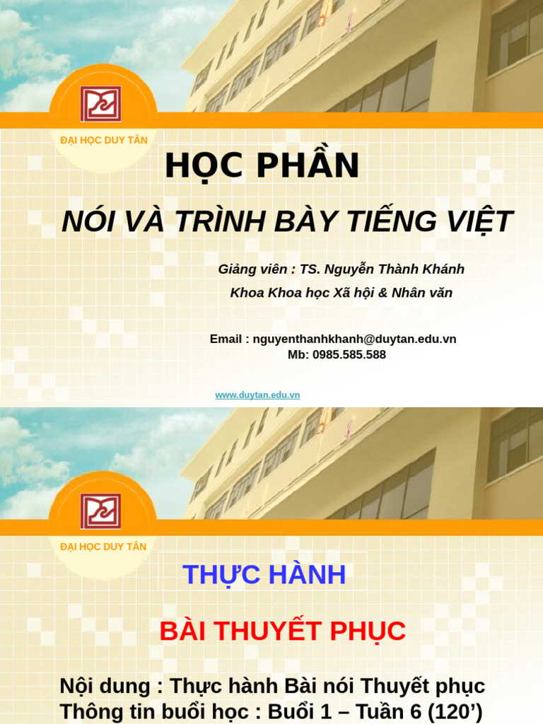 6.1. COM 141 - Noi Va Trinh Bay Tieng Viet - 2020F - Lecture Slides - 6-1 | PDF