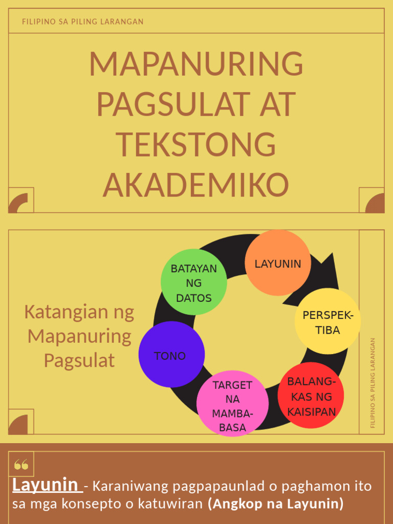 G12_Aralin 4_Mapanuring Pagsulat at Tekstong Akademiko | PDF