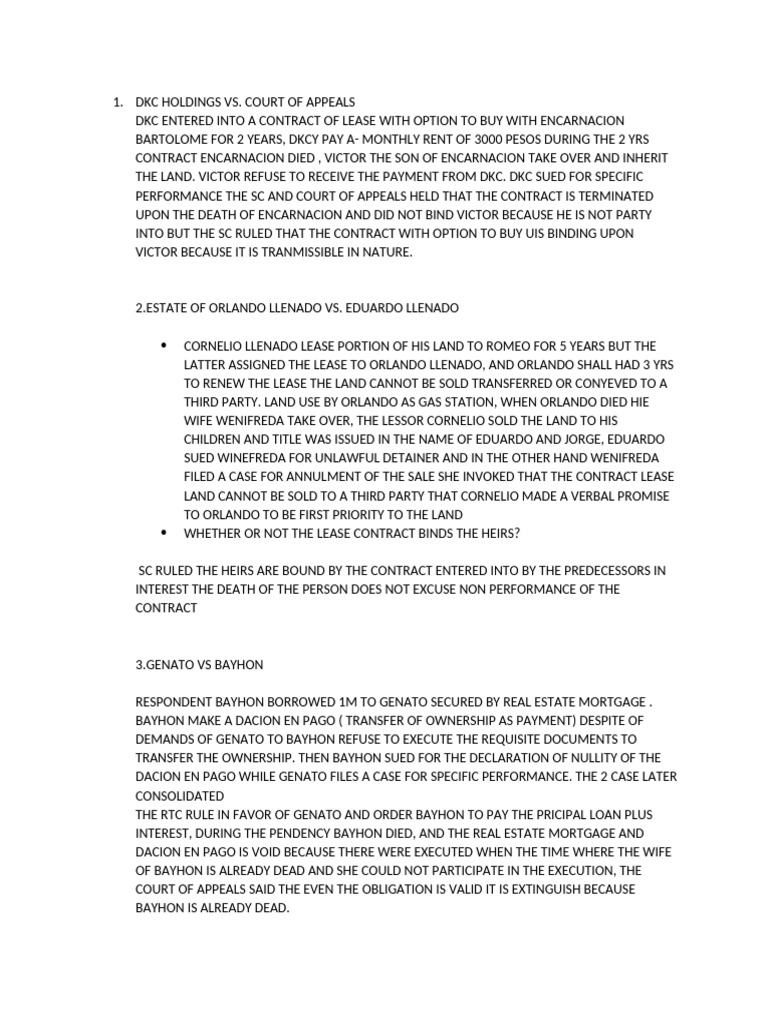 Succession Case | PDF | Lease | Foreclosure