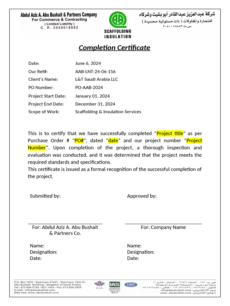 Completion Certificate | PDF