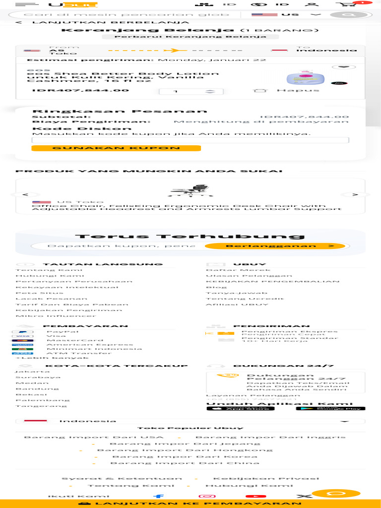 Keranjang Belanja - Ubuy Indonesia | PDF
