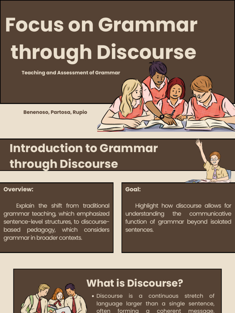 Third Group Focus on Grammar Through Discourse | PDF | Grammar ...