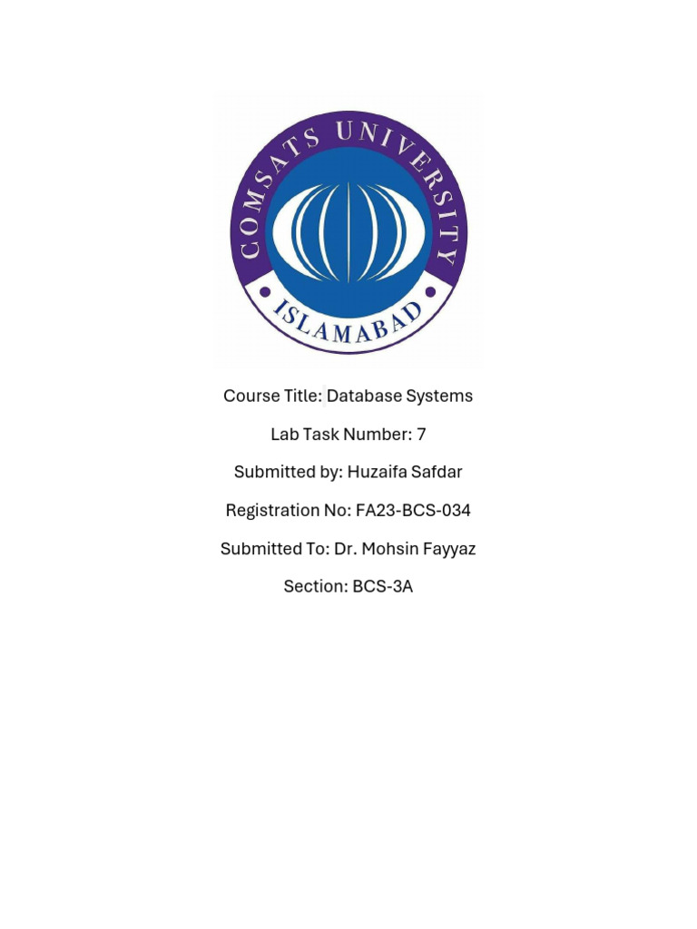 Database lab work | PDF | Information Technology Management | Data Database lab work | PDF | Information Technology Management | Data