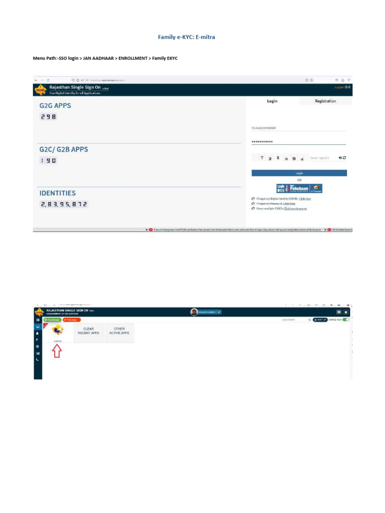 User Manual EKYC - Emitra | PDF