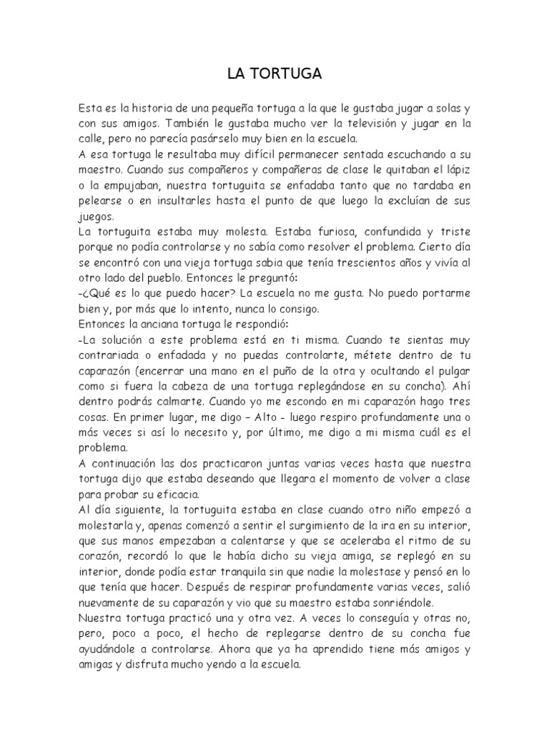 CUENTO La Tortuga | PDF