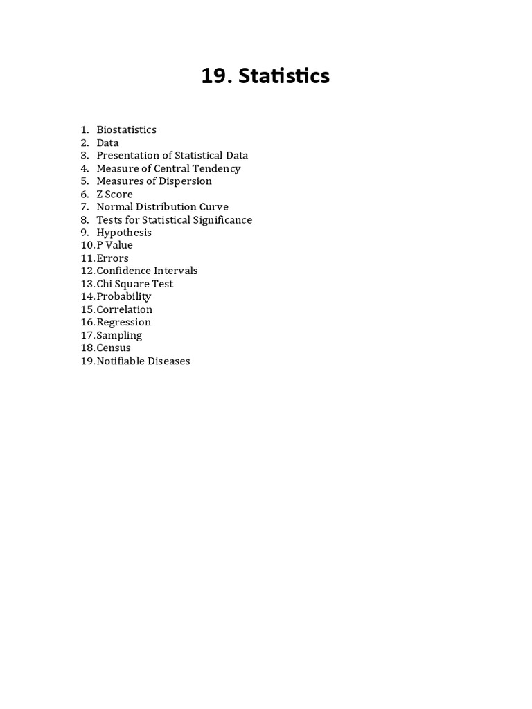 19. Statistics | PDF